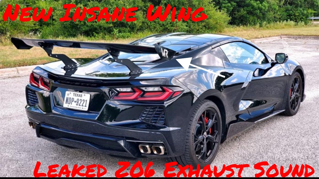 The New C8R Wing for the C8 Corvette and the 2021 C8 Z06 Exhaust - YouTube