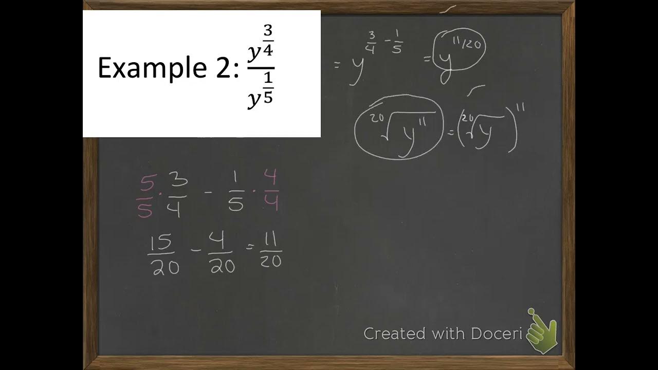 Simplify Expressions with Rational Exponents - YouTube