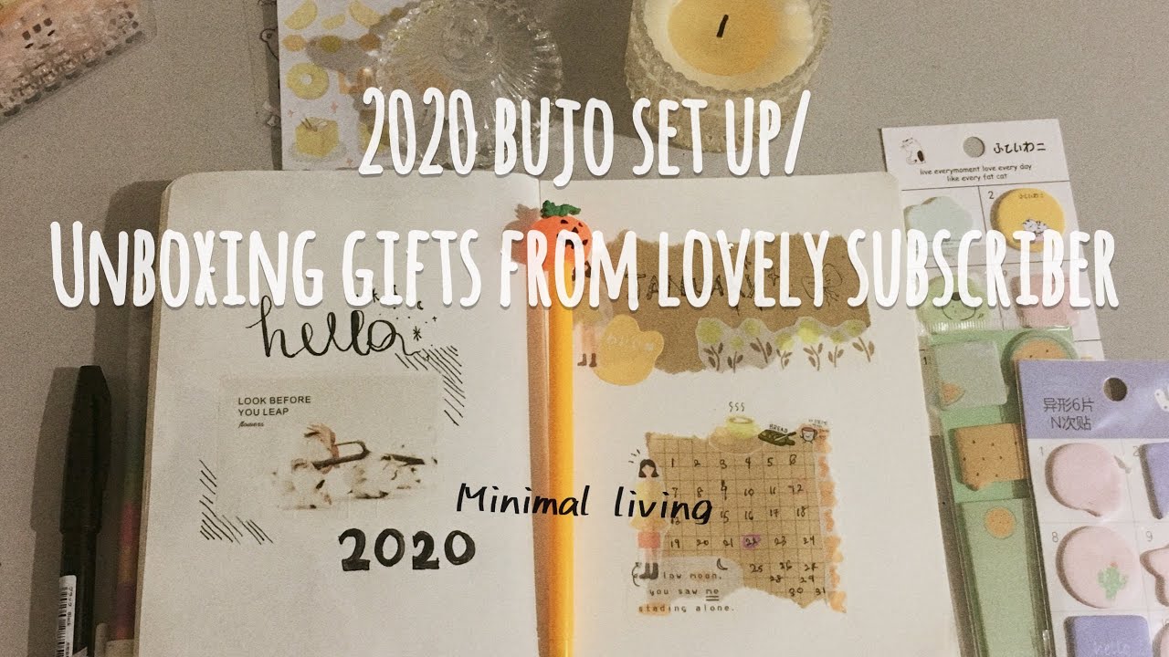 2020 Bujo Set Up & Unboxing Gifts from lovely subscriber (ENG) 🙏🏻 - YouTube
