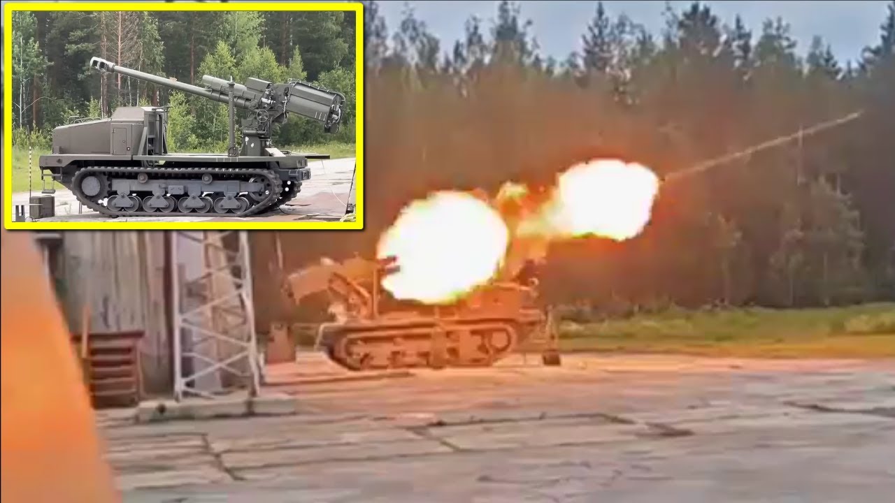 Russia tests new crewless howitzer prototype 'Klever' - YouTube