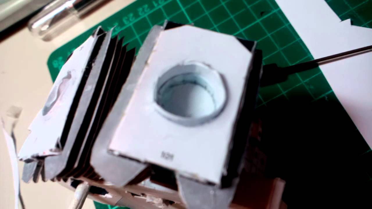 mt01 papercraft engine - YouTube