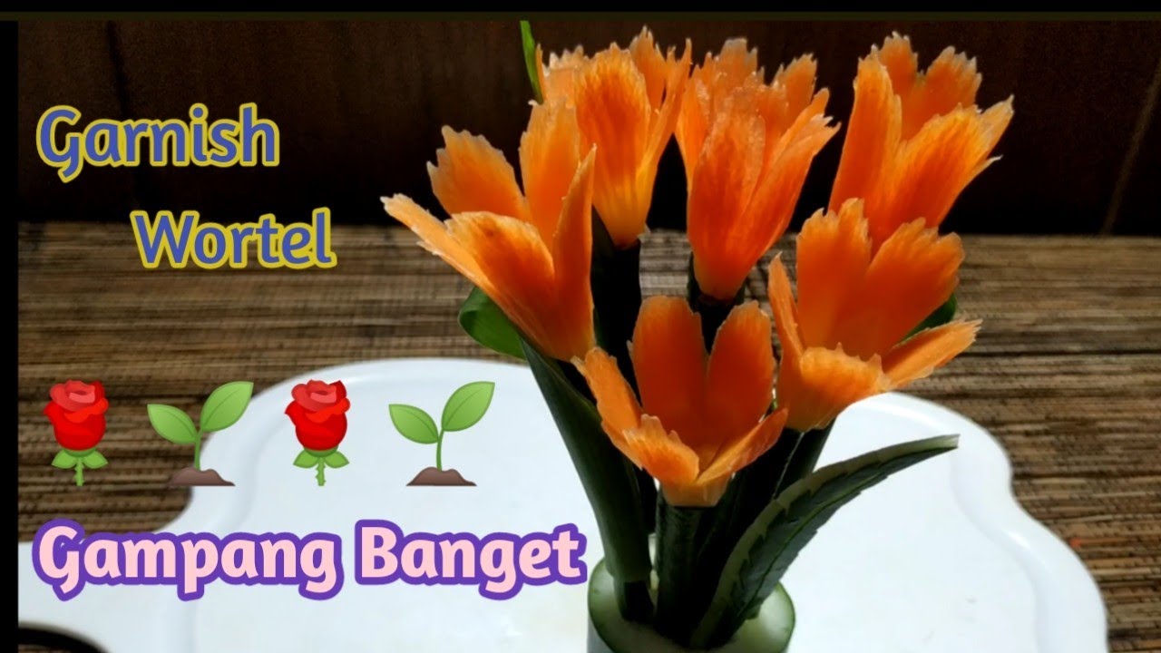 HIASAN TUMPENG DARI WORTEL, SIMPEL MUDAH DITIRU// EASY CARROT GARNISH ...