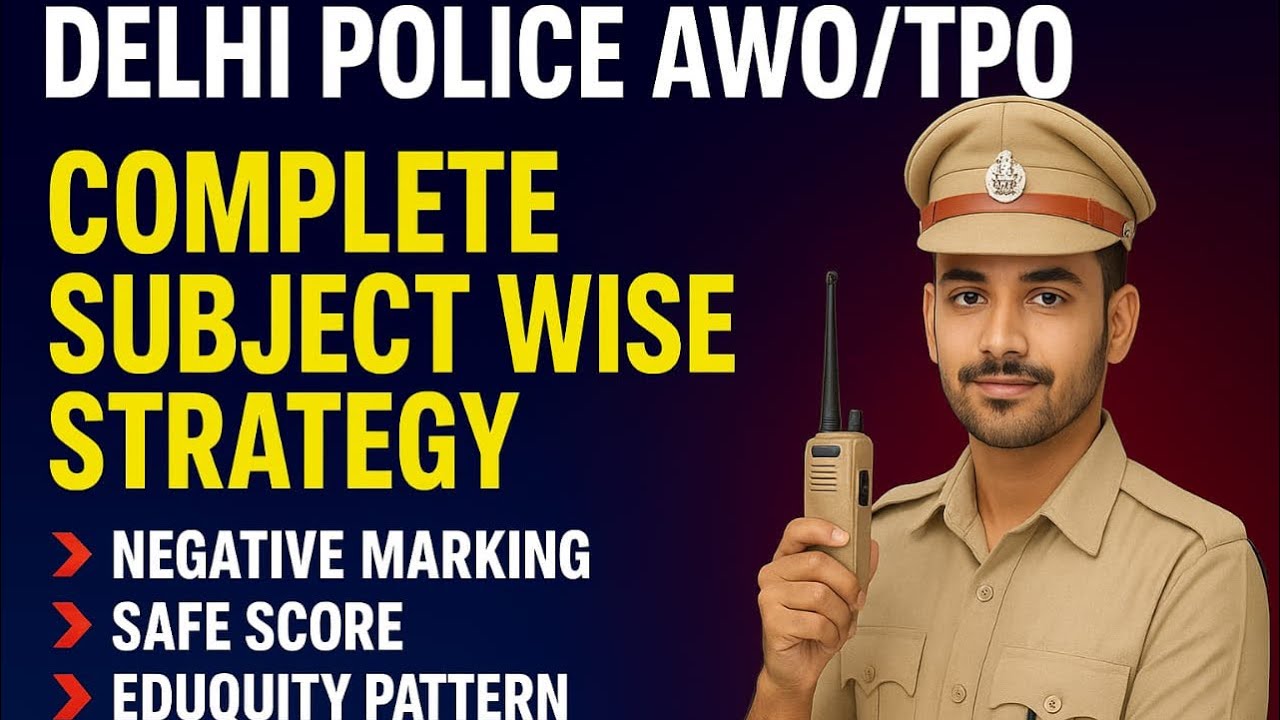 delhi police awo/tpo strategy 2025 - YouTube