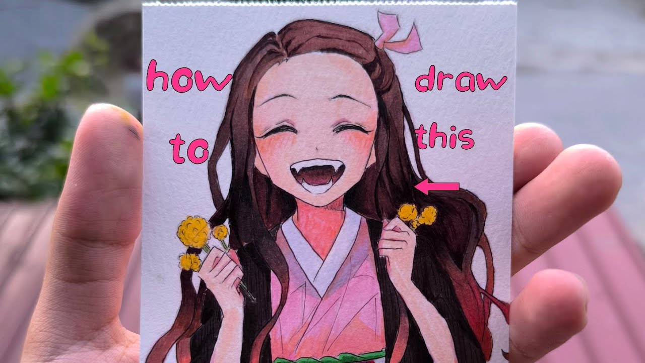 Nezuko tutorial drawing ️ An artgift for my friend #copic # ...