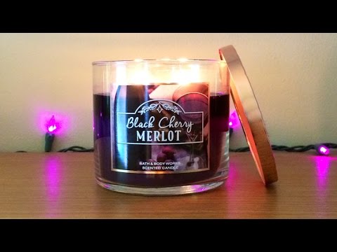 Black Cherry Merlot Candle Review - Bath & Body Works / White Barn ...