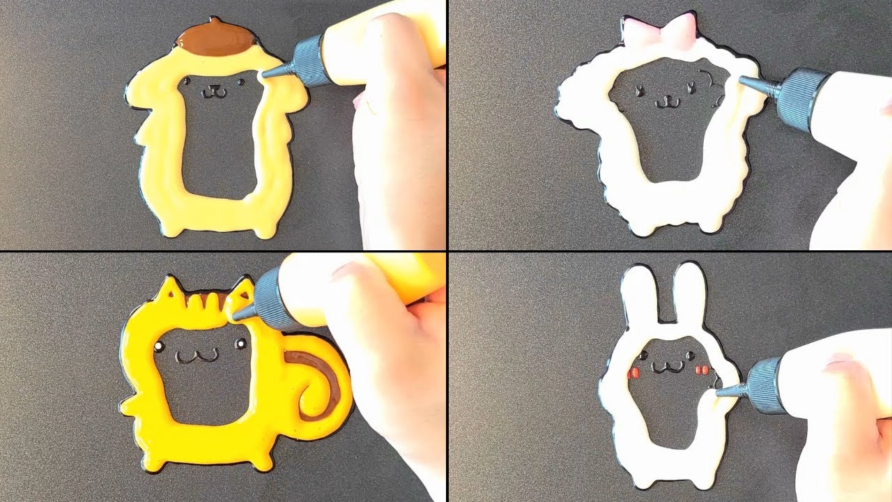 Pompompurin Pancake Art - Pompompurin, Macaroon, Bagel, Powder - YouTube