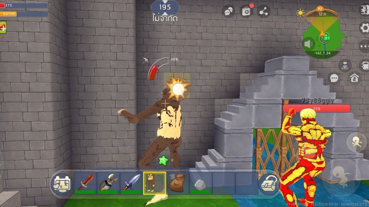 Es game Mini World mobile game ep.66 ATTACK ON TITAN - YouTube