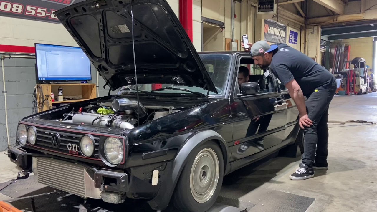 Vw golf mk2 abf 16v fueltech - YouTube