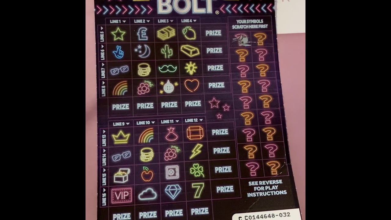 Cash bolt ⚡️⚡️ UK national lottery scratch card - YouTube