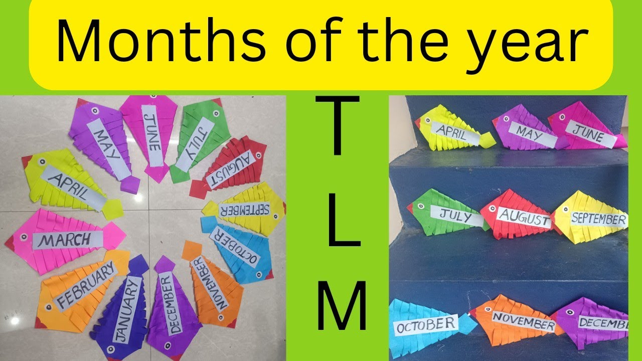 Months of the year tlm//months names/2nd class tlm/our festivals lesson ...