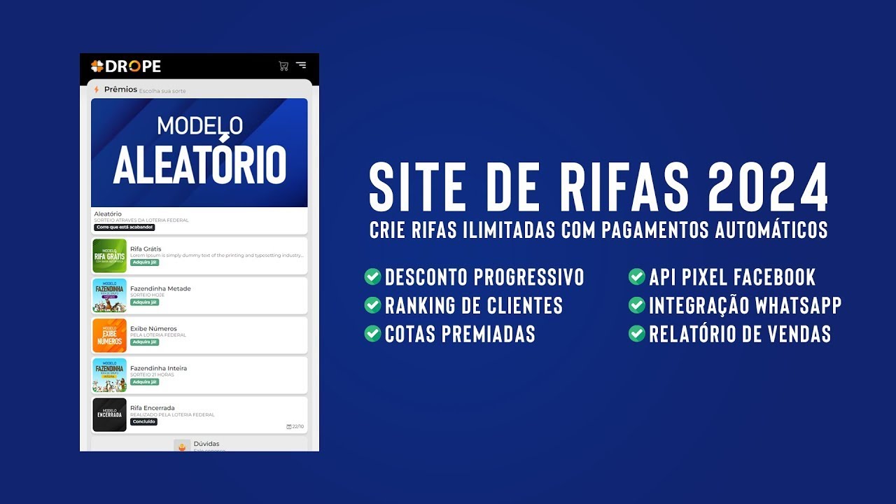 Como criar um Site de Rifas com o melhor Sistema para Rifas - YouTube