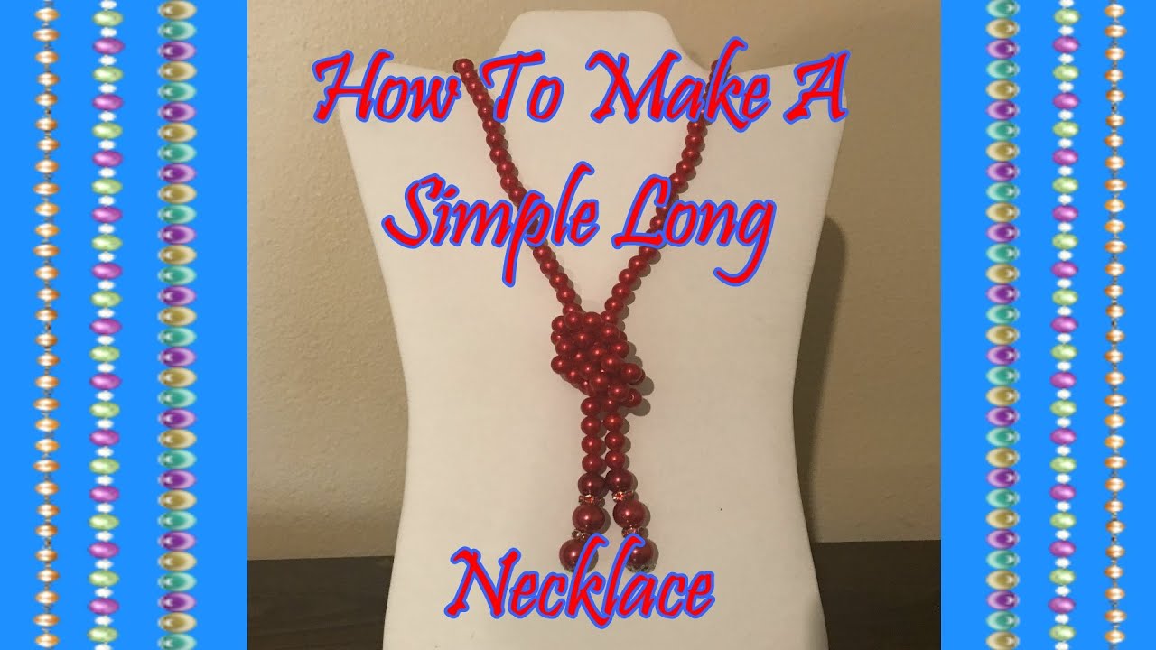 How to make simple long necklace /Jewelry Making - YouTube
