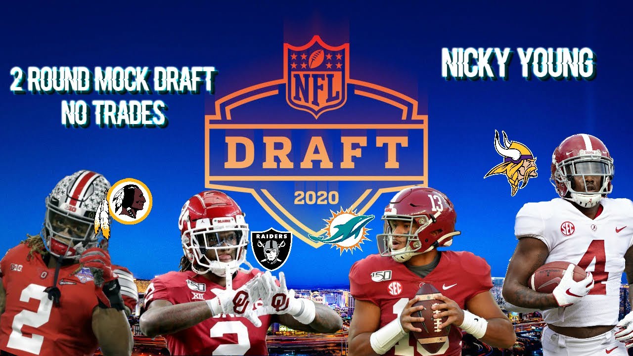 2 ROUND NFL 2020 MOCK DRAFT W/NO TRADES - YouTube