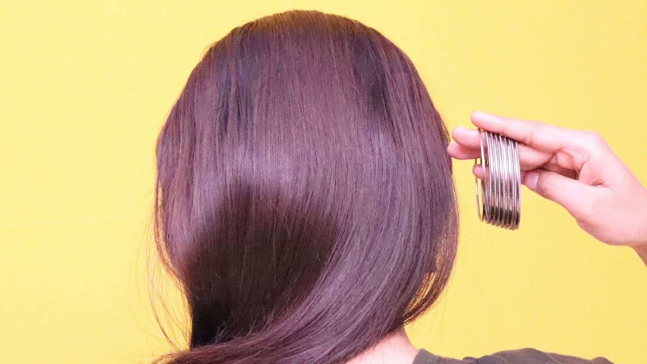 latest hairstyles with bangles / open hairstyle for party / simple hair ...