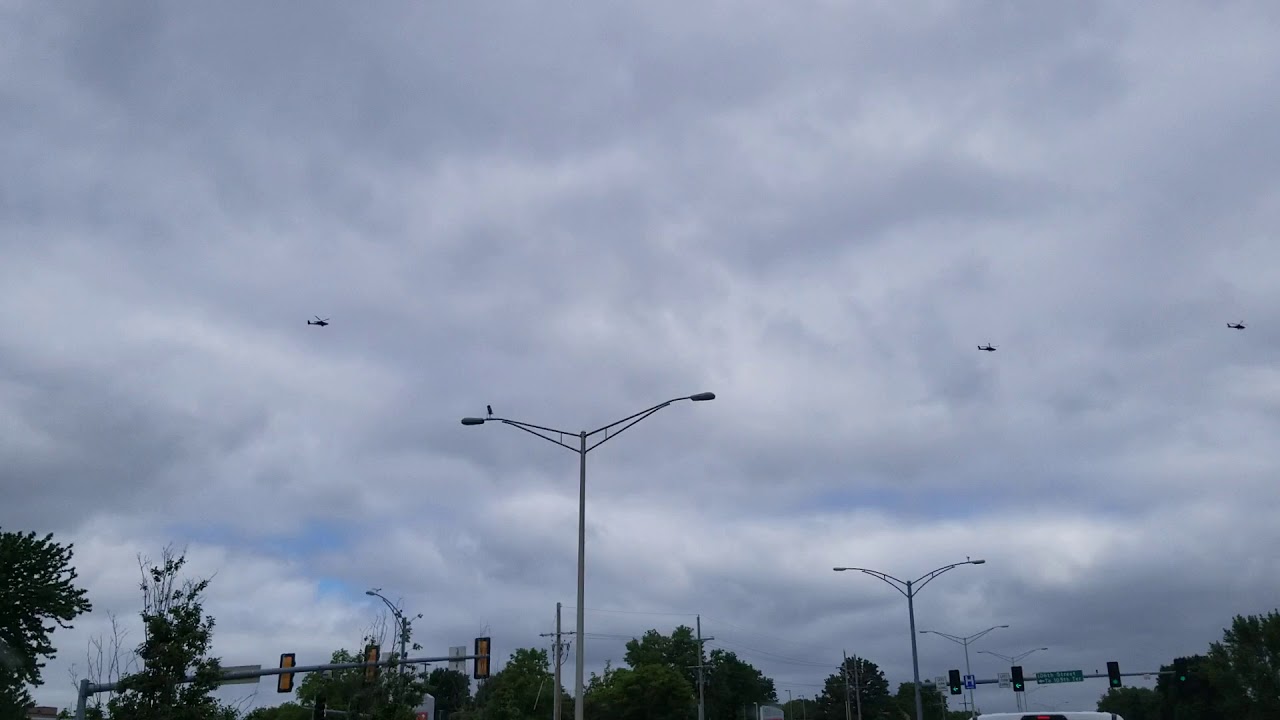 Military fly over of hospital in OP Kansas. - YouTube
