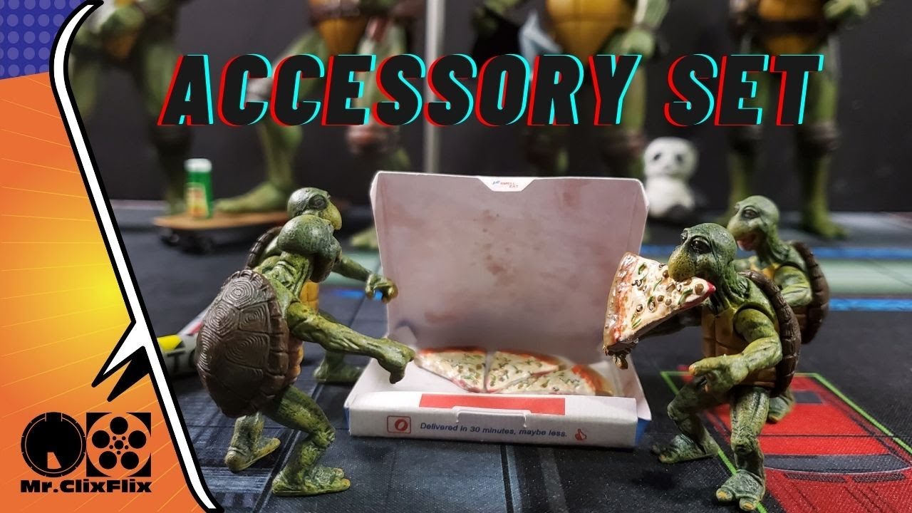 NECA TMNT Accessory Set Unboxing - YouTube