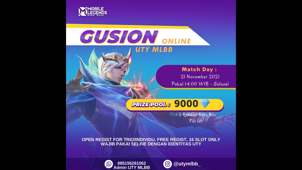 Tournament Online 5v5 Gusion UTY || Bronze Match BO 3 - YouTube