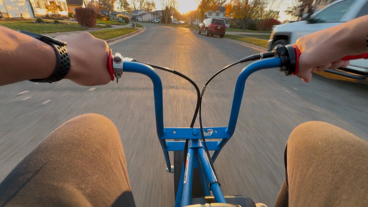 SUNSET RIDE ON FULLY BUILT PREDATOR 212 MINI BIKE - YouTube
