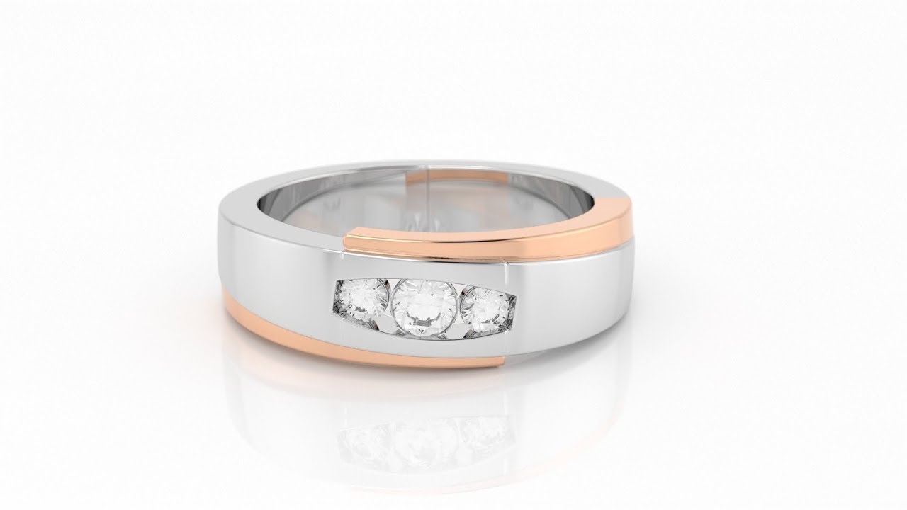 How to make Simple wedding diamond ring | Design ring with 3d jewelry ...