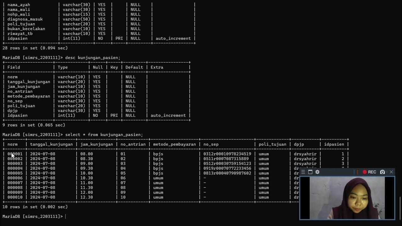 cara menggunakan perintah select, update, dan delete pada xampp mysql - YouTube