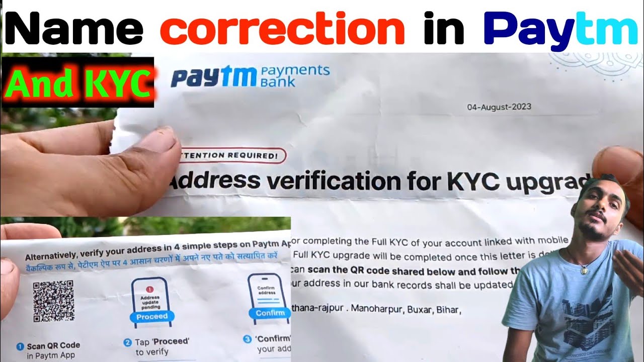 Paytm KYC kaise kare , name correction, update aadhar in Paytm, update ...