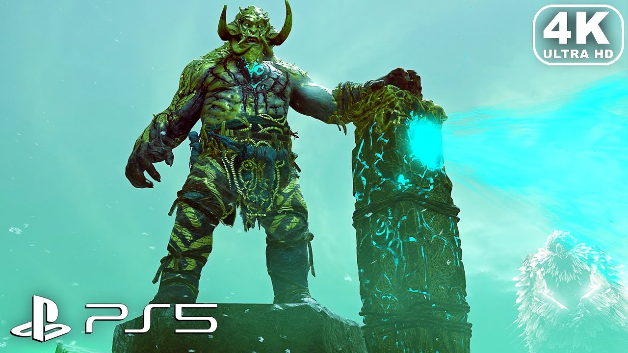 God of War PS5 - The Bridge Keeper Boss Fight in Helheim (4K ULTRA HD ...