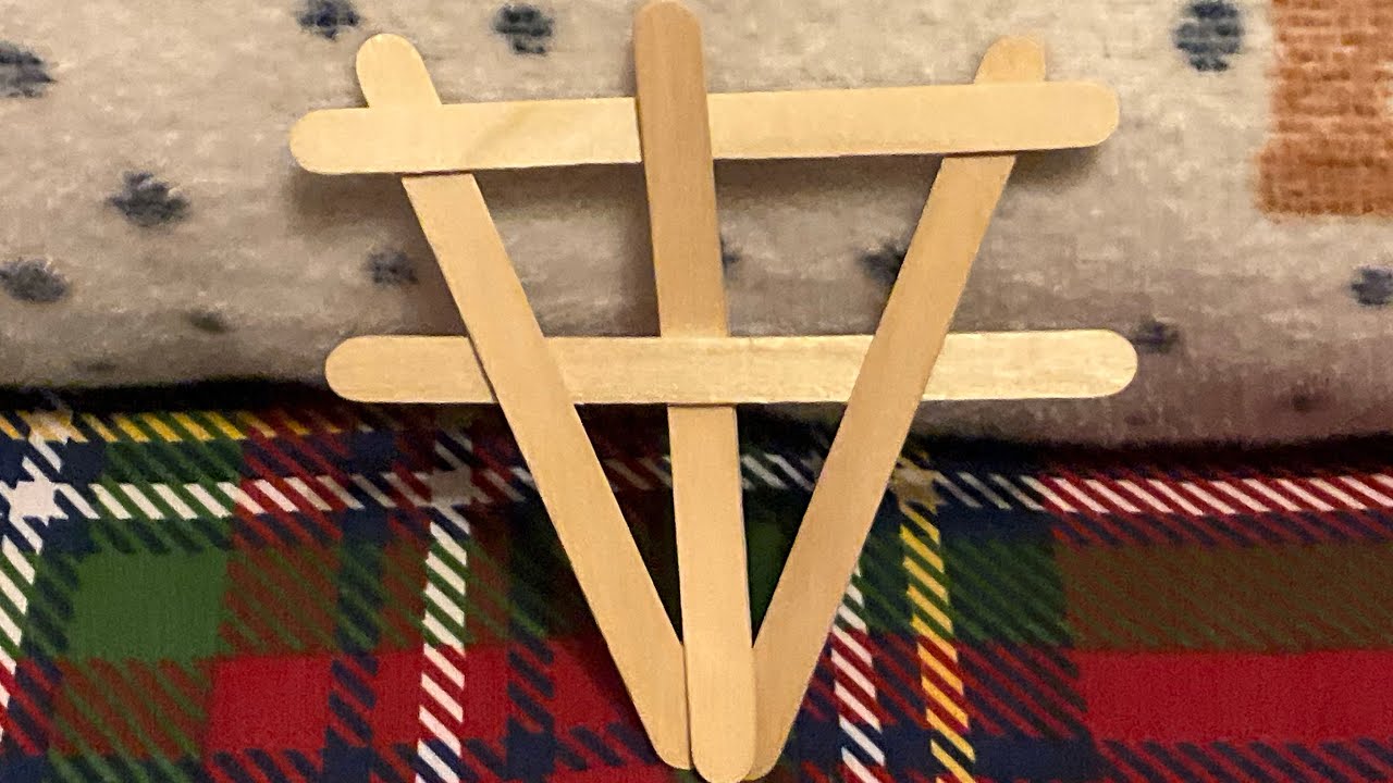 How to make a popsicle stick Ninja Star! - YouTube