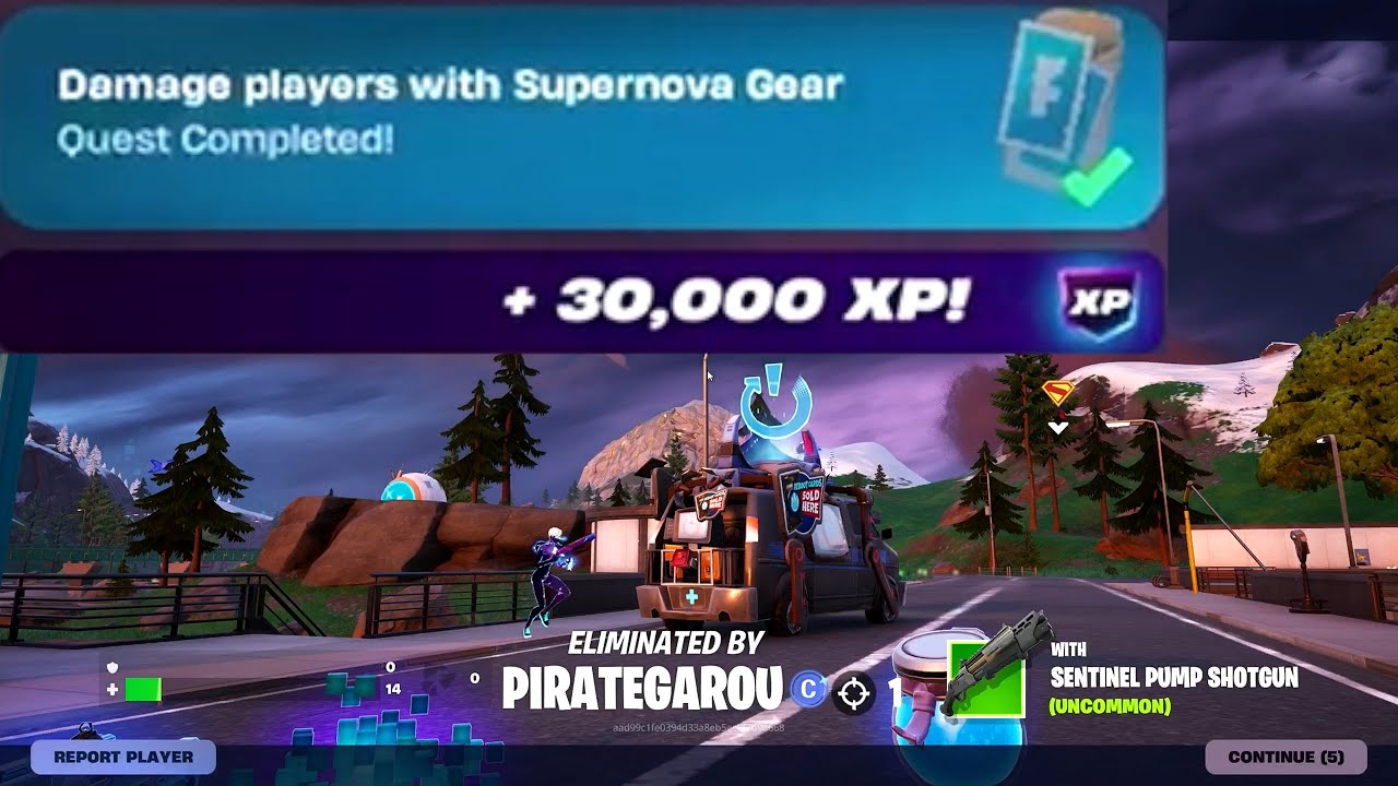 Damage players with Supernova Gear Fortnite - YouTube
