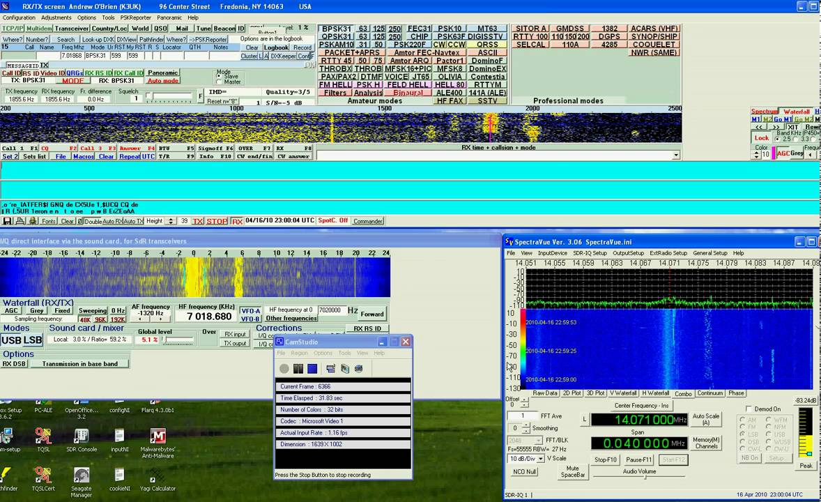 SDR-IQ with Multipsk and SpectraVue - YouTube