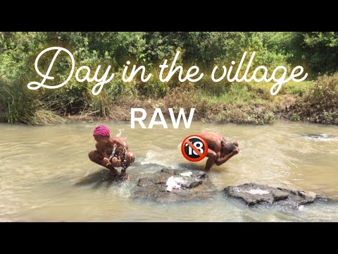 RAW! African boys bathing in the river || Daily life Routine in the village #africa #trending 