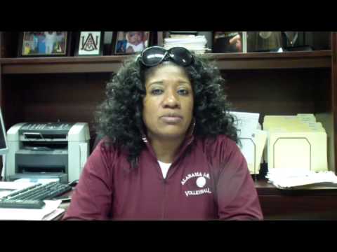 Head VB Coach Nedra Brown after M&W Game - YouTube