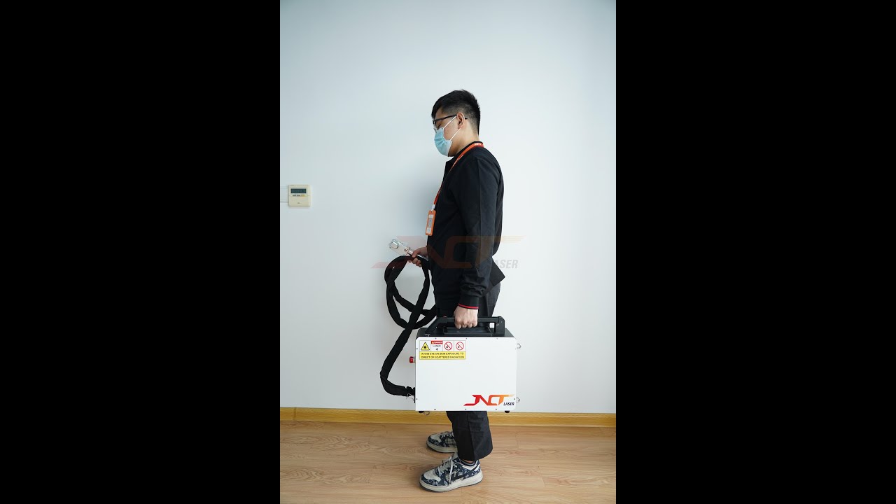How to use 100W backpack pulse laser cleaning machine - YouTube