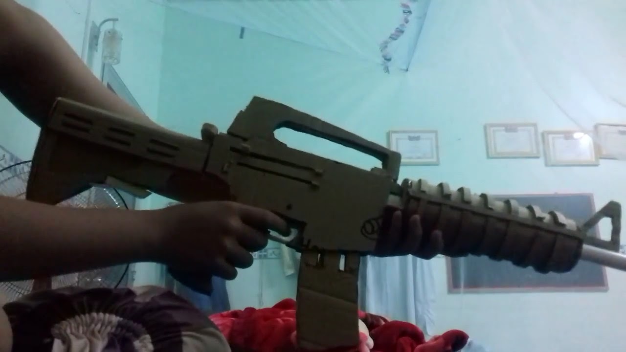 M4a1 from cardboard - YouTube