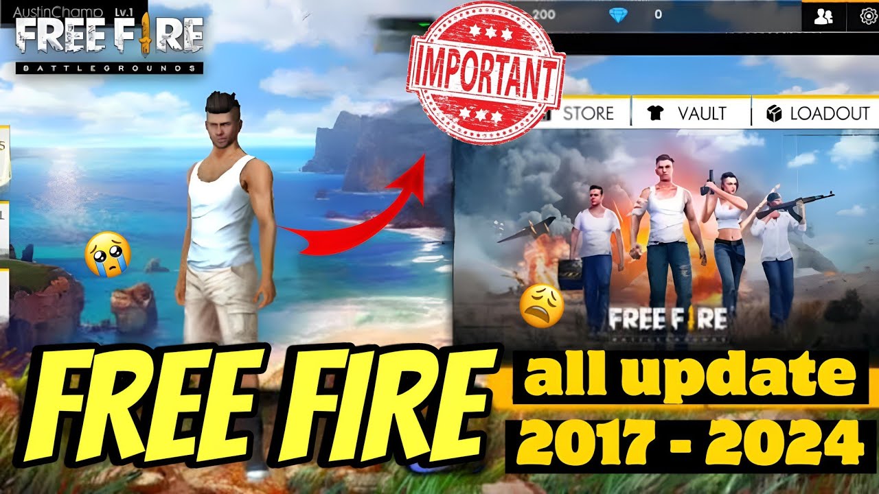 FREE FIRE STORY 2017-2024 | EVENT UPDATE GUN SKIN EMOTE | WITH DATE ...