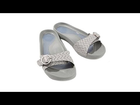 Tony Little Cheeks Chevron Exercise Sandal with Buckle - YouTube