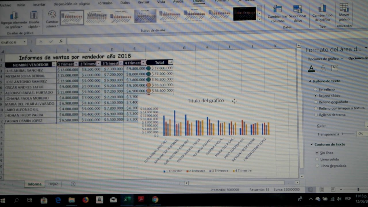 Cómo hacer un informe en excel 2016 insertando gráficos - YouTube