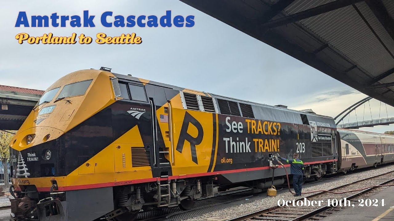 Amtrak Cascades: Portland to Seattle - YouTube