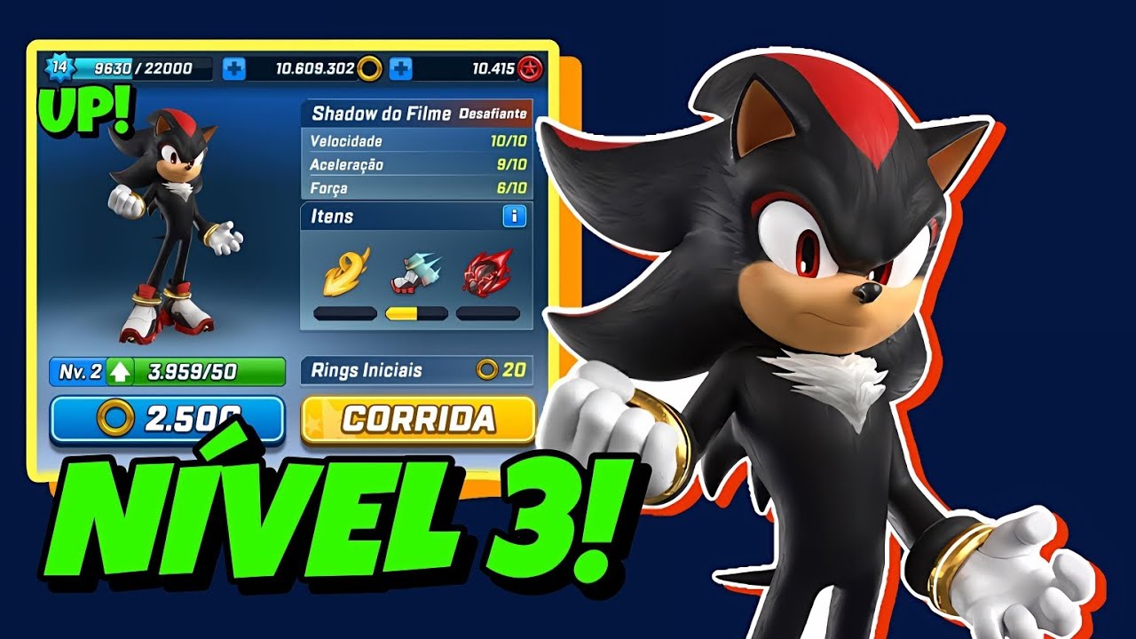 Shadow do Filme Nv.3! (Sonic Forces Speed Battle) #249 - YouTube