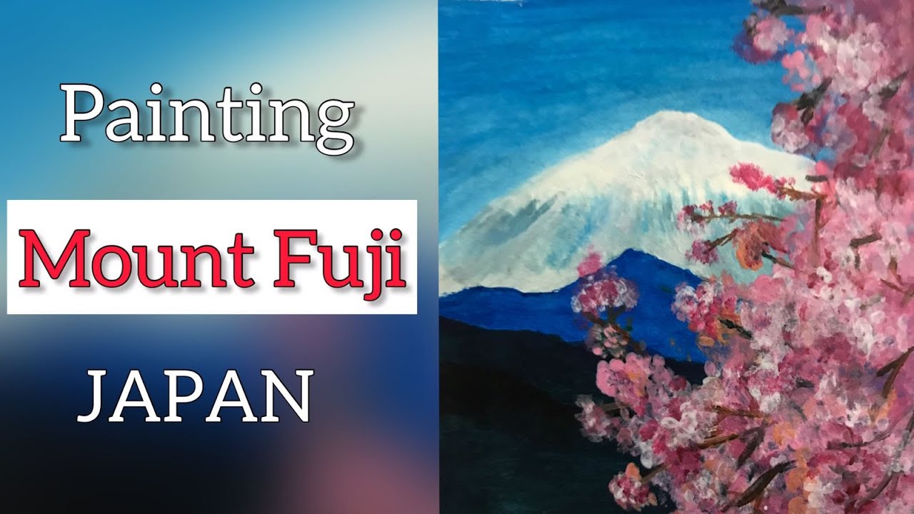 Painting Mount Fuji | Painting Tutorial #japan #satisfying - YouTube