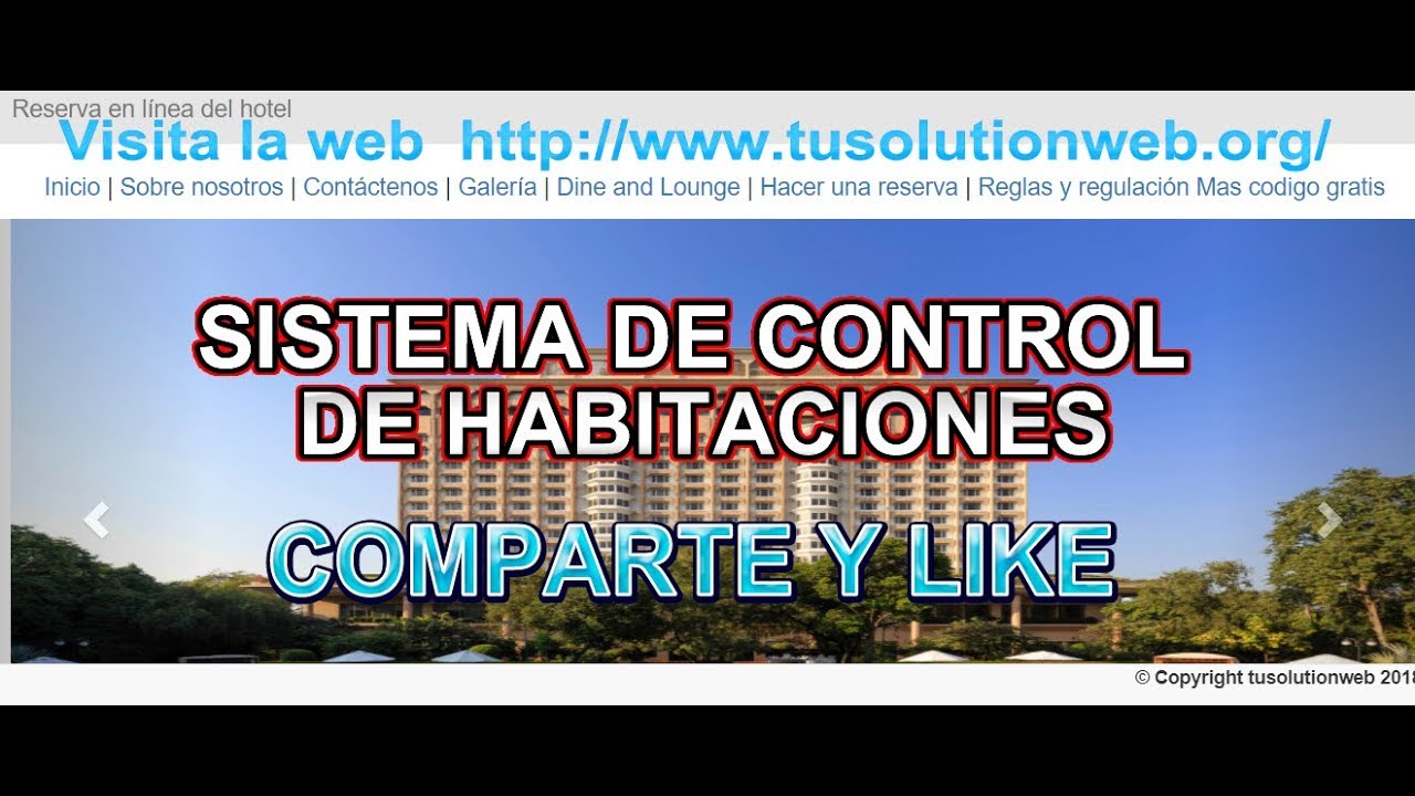 Control de habitaciones para hostales, hoteles y moteles - Software para Hotel - YouTube