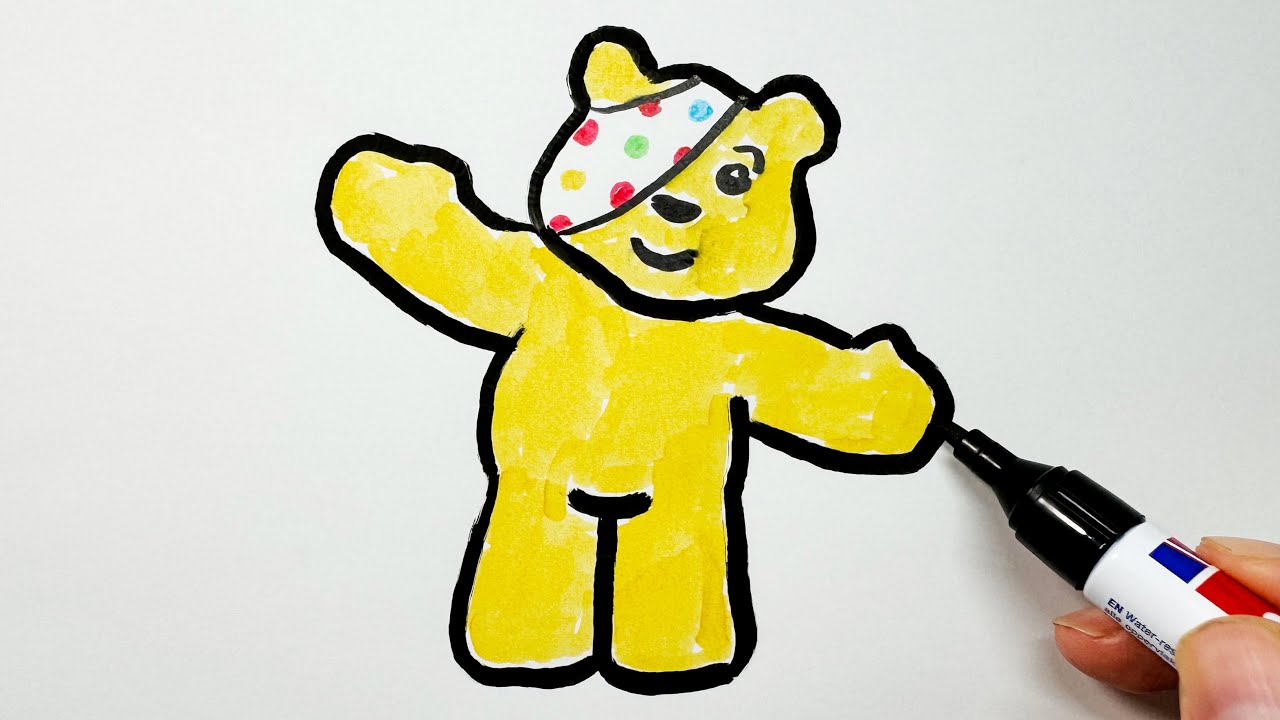 How to Draw a Pudsey Bear - YouTube