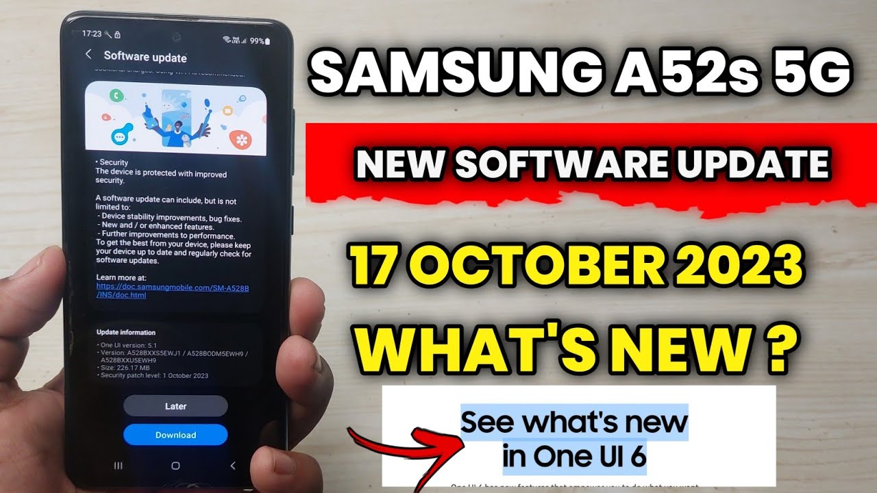 Samsung A52s 5G : New Software Update | What's New? | OneUI 6 Beta 1 🔥🔥 ...