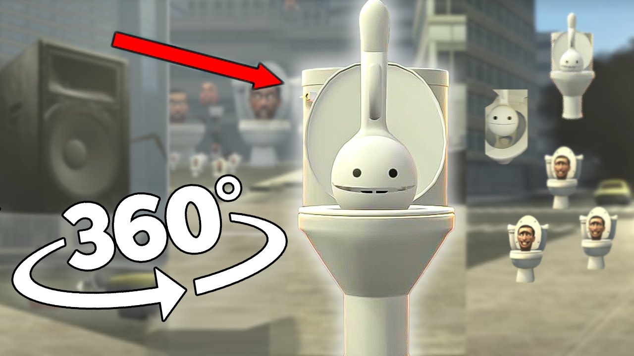 Otamatone Skibidi Toilet Finding Challenge 360º VR Video - YouTube