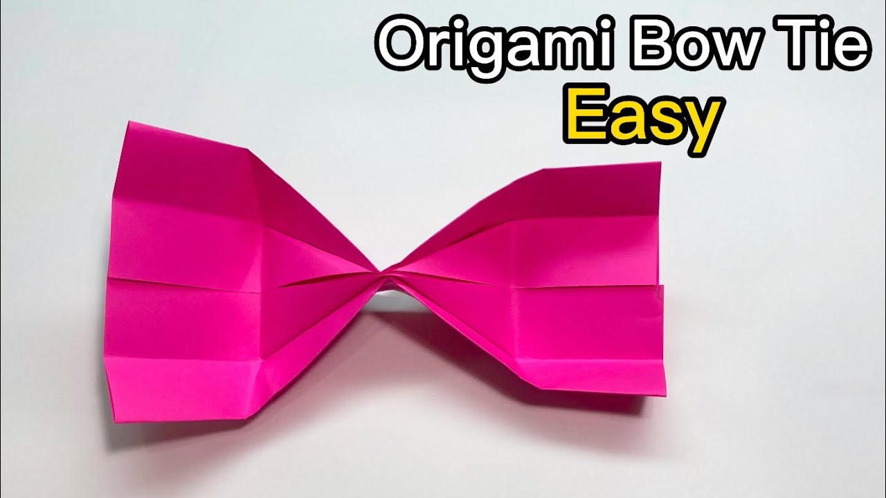 How to Make an Easy Origami Bow Tie - YouTube