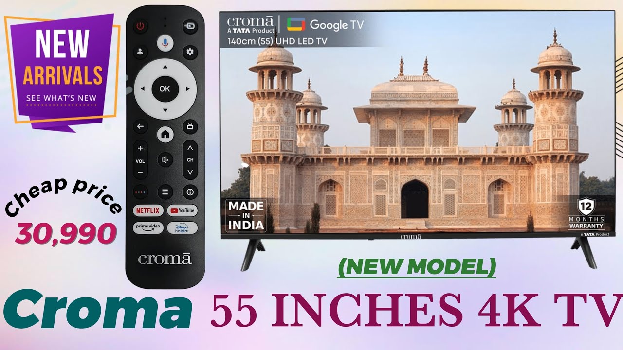 croma 55 inches 4K Ultra HD LED Google TV with Dolby Audio full details ...