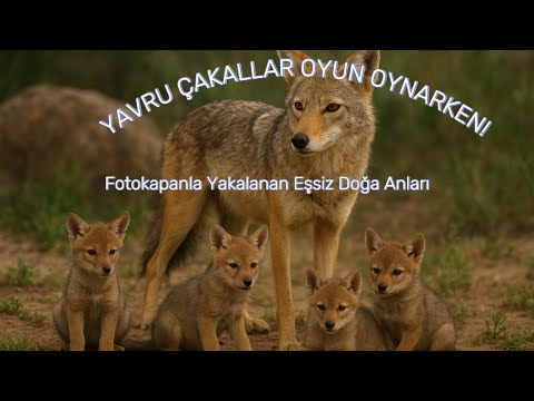 Yavru Çakallar Oyun Oynarken!   Çakal Belgeseli (Canis)