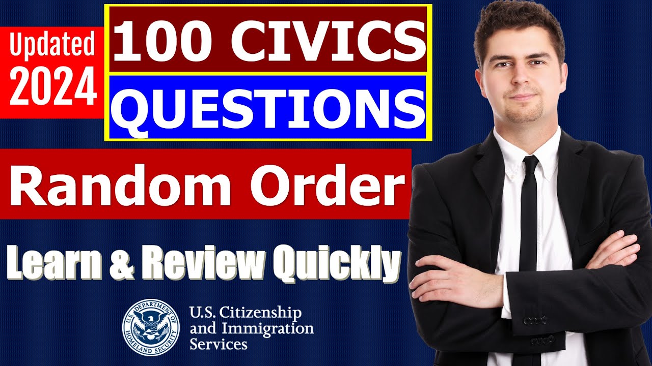 100 Civics Questions (Random order, one answer, 2008 version) for the ...