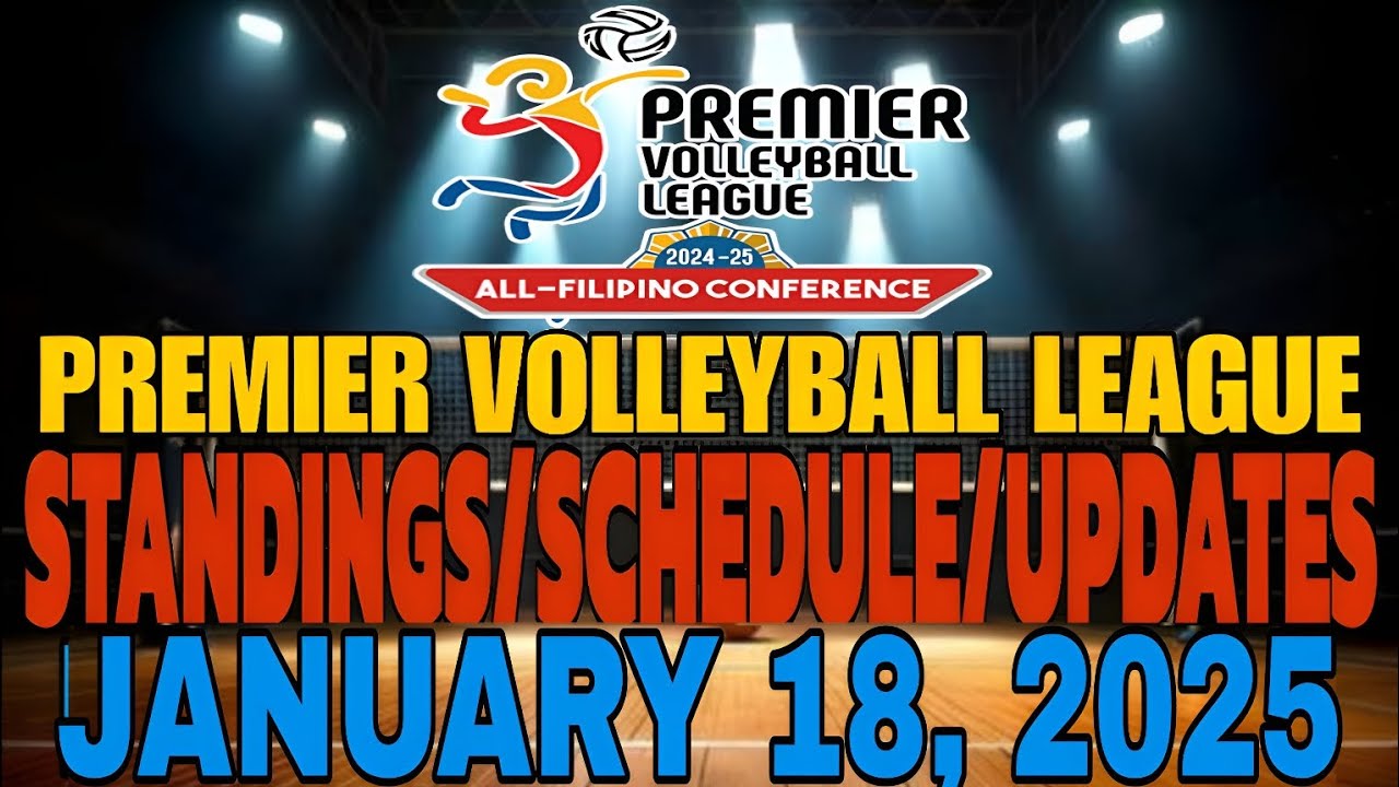🔴PVL STANDINGS & SCHEDULE | JANUARY 18, 2025 | PVL ALL FILIPINO ...