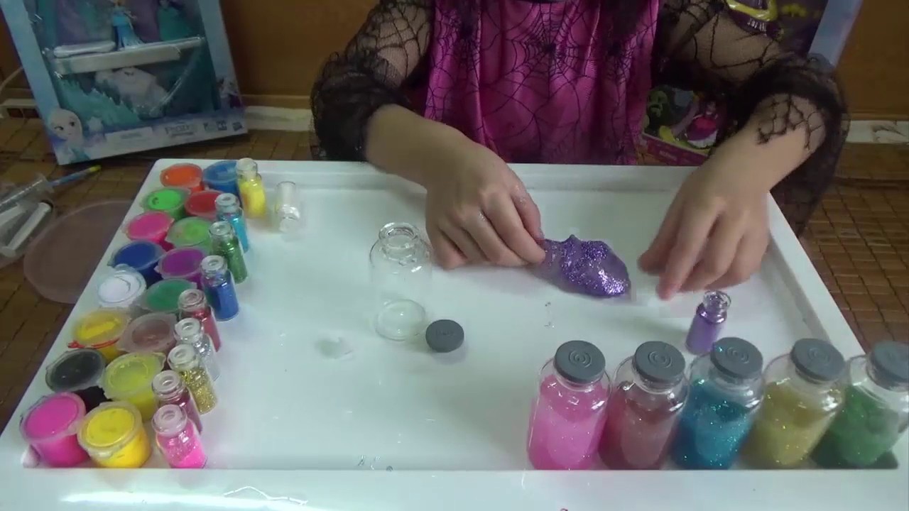 Cách làm SLIME KIM TUYẾN nhiều màu sắc từ slime trong suốt | chất nhờn ...