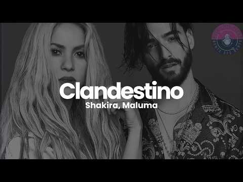 Shakira, Maluma - Clandestino (Letra / Lyrics)